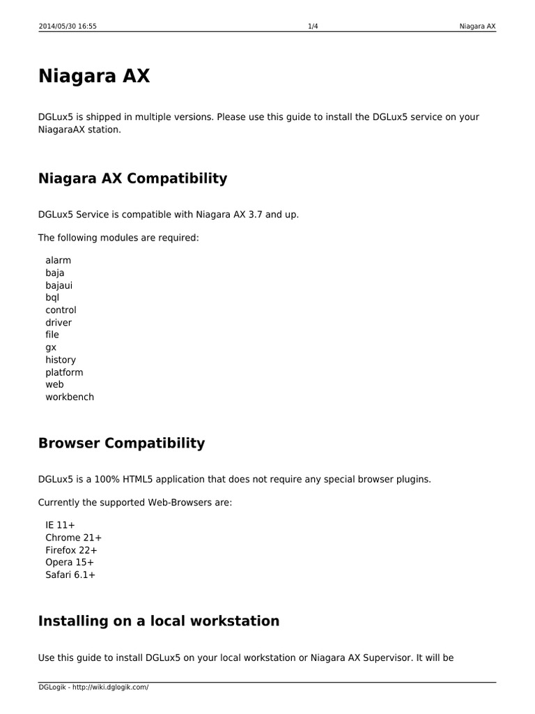 Dglux5 Niagara - Ax Installation Guide | PDF | Directory (Computing) | Computer File
