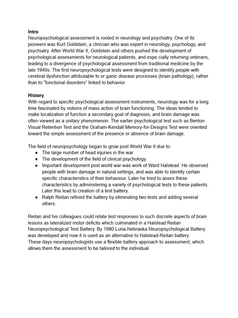 Neuropsych Assessment | PDF | Neuropsychology | Traumatic Brain Injury