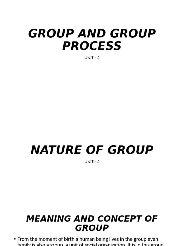 Group and Group Process Teaching | PDF | Social Group | Psychological ...