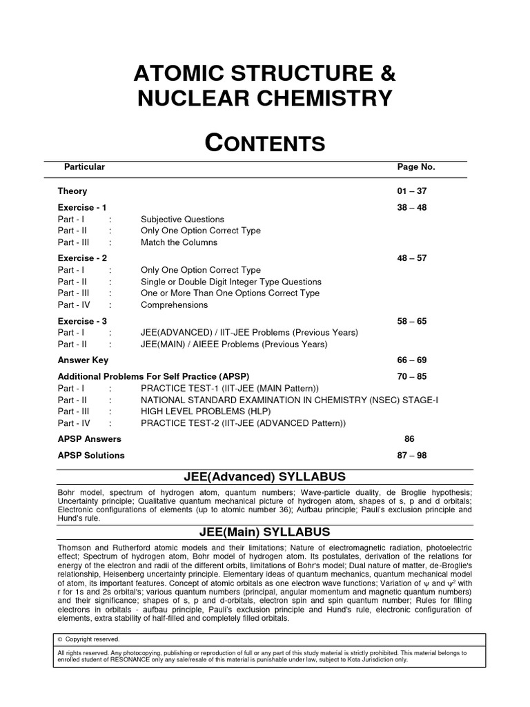 Atomic Structure | PDF | Atoms | Atomic Nucleus