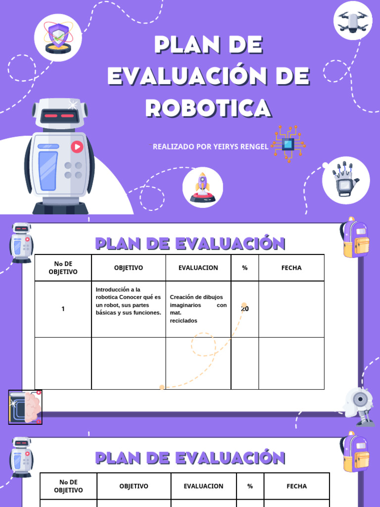 Presentacion Proyecto de Robotica Creativo Ilustrativo Morado | PDF