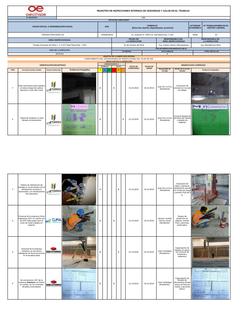 Inspeccion Ssoma Oechsle | PDF