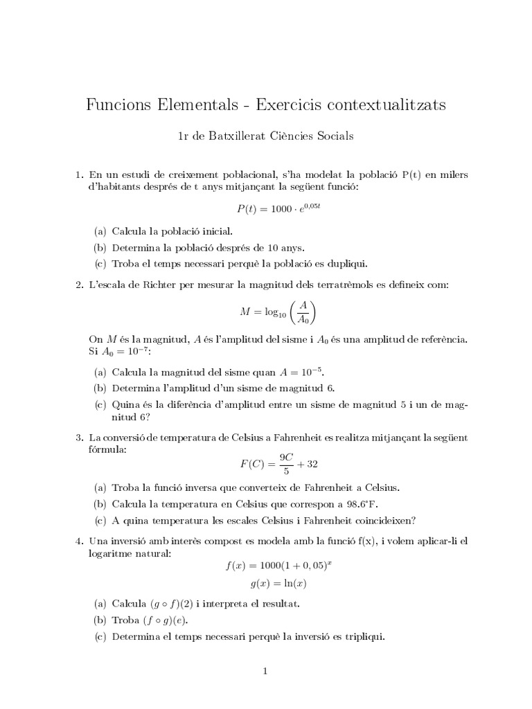 Funcions 1 | PDF