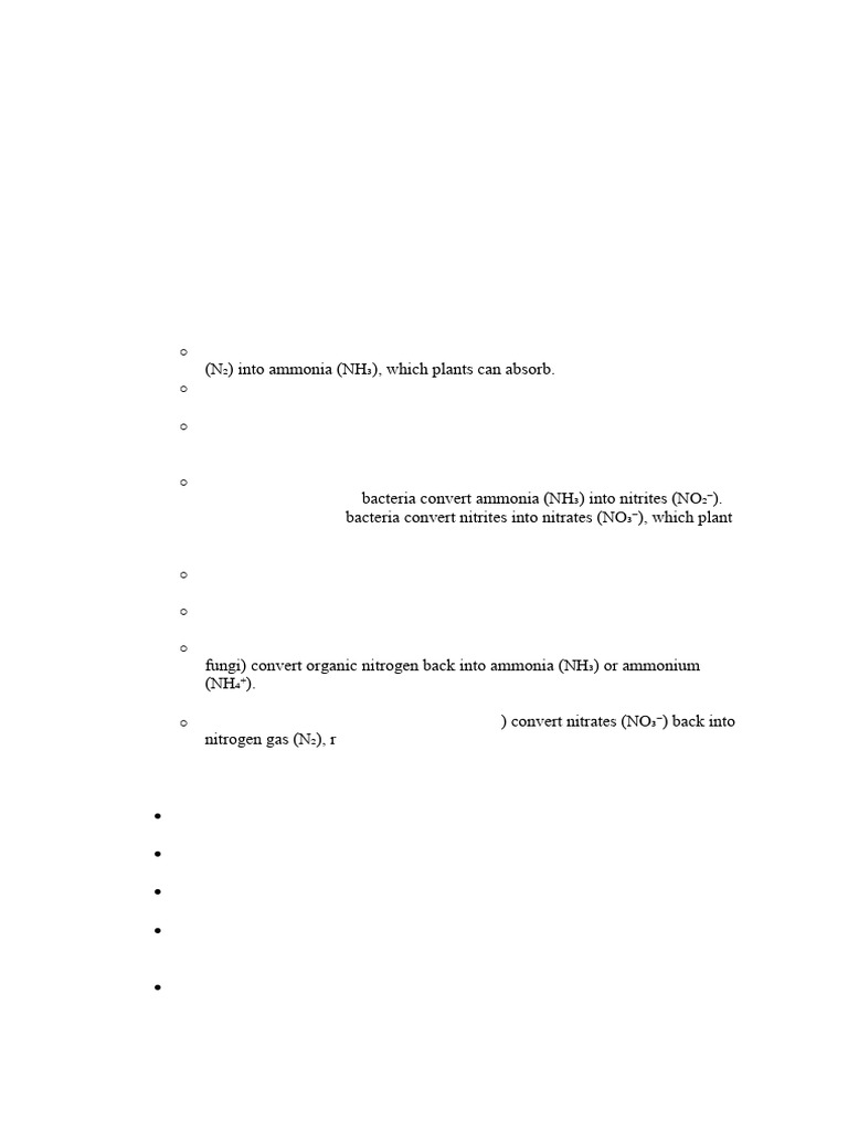 HSB - Study Notes - Natural Cycles | PDF | Carbon Dioxide | Nitrate