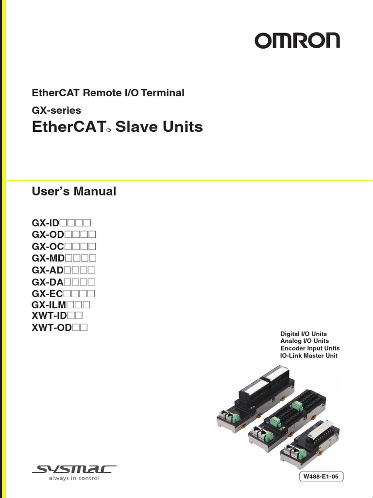 w488 Gx-Series Ethercat® Slave Units Users Manual en | PDF | Electromagnetic Compatibility ...