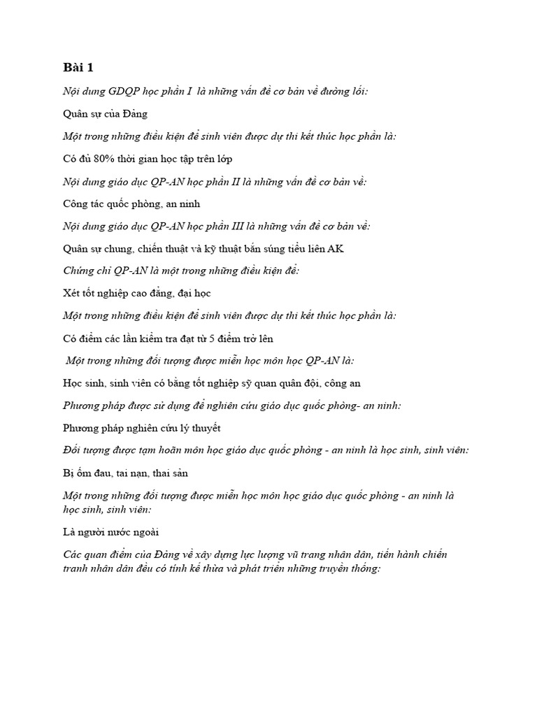 cau-hoi-trac-nghiem-bai-1-giao-duc-quoc-phong-truong-dai-hoc-ton-duc-t-146587 | PDF