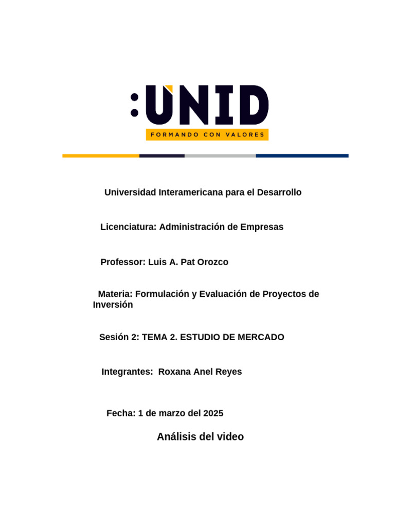 ACTIVIDAD 1. TEMA 2. ESTUDIO DE MERCADO (Reyes_Anel_Roxana) | PDF | Marketing | Marca