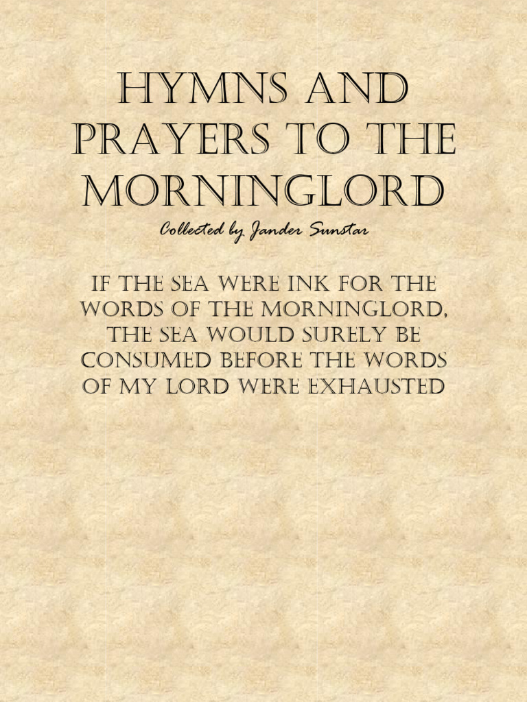 Morninglord Prayers and Hymns | PDF | Dawn