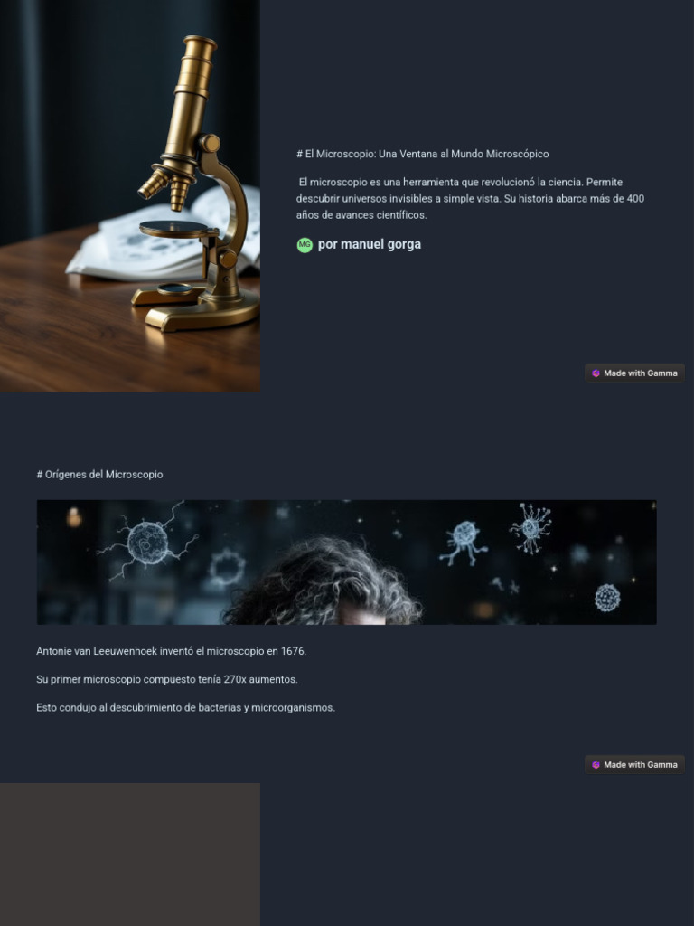 El Microscopio Una Ventana Al Mundo Microscopico | PDF