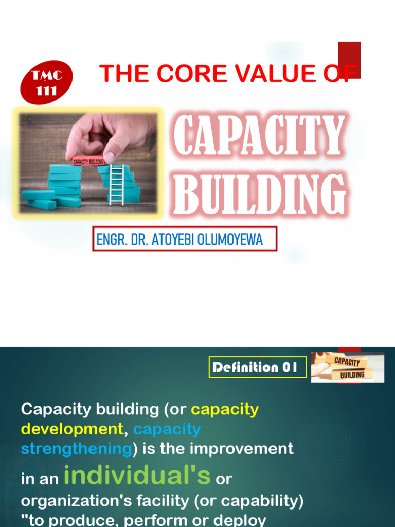 Core Value of CAPACITY BUILDING TMC 111 | PDF | Capacity Building | Mentorship