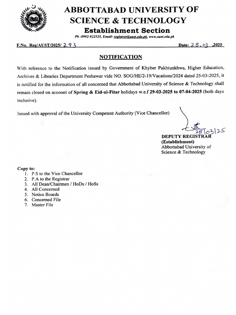 Aust Notification | PDF