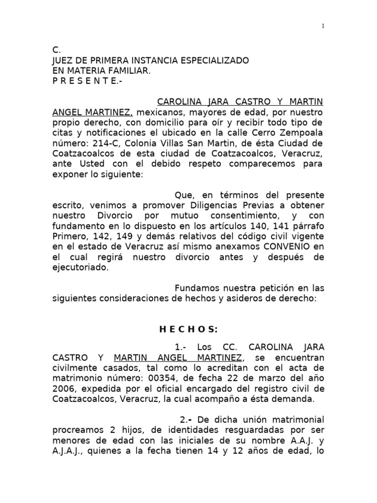 CAROLINA JARA | PDF | Divorcio | Matrimonio