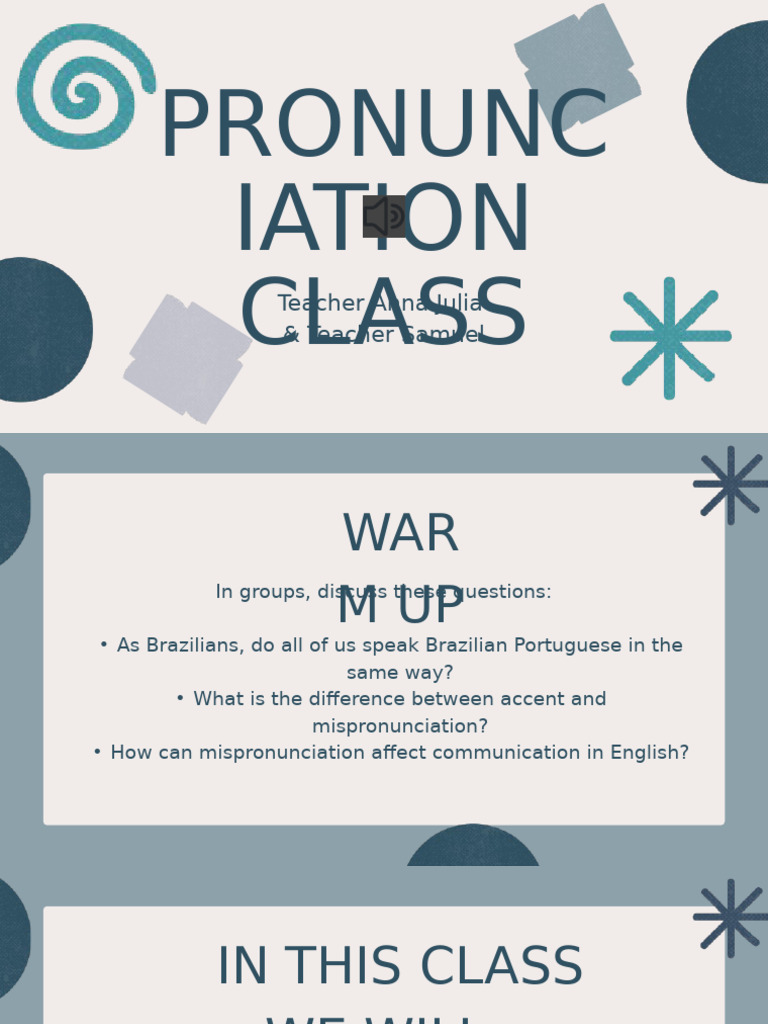 Pronunciation Class | PDF | Human Voice | Phonetics