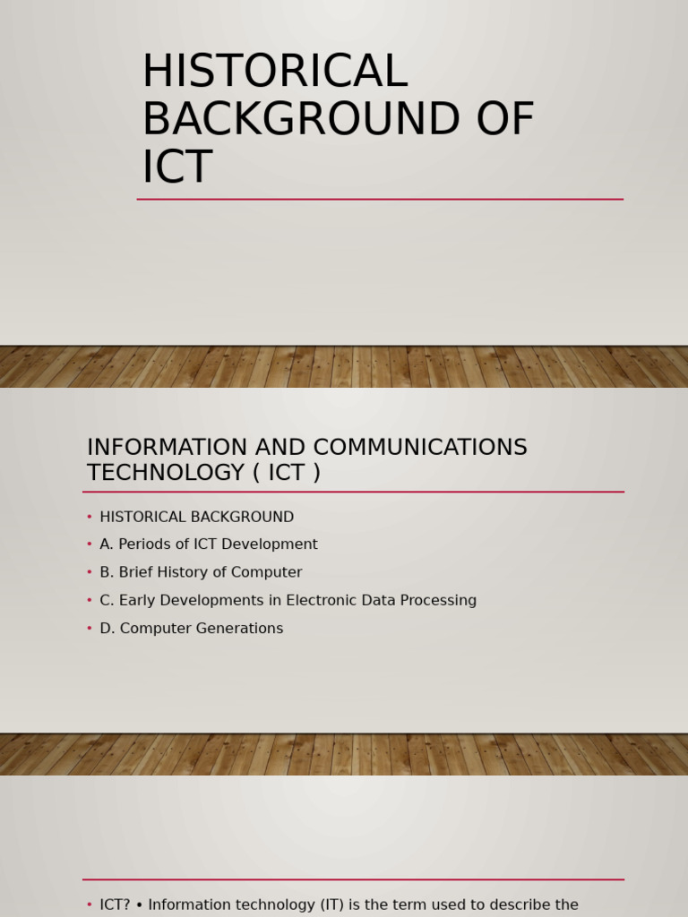 Historical Background of ICT | PDF | Integrated Circuit | Transistor