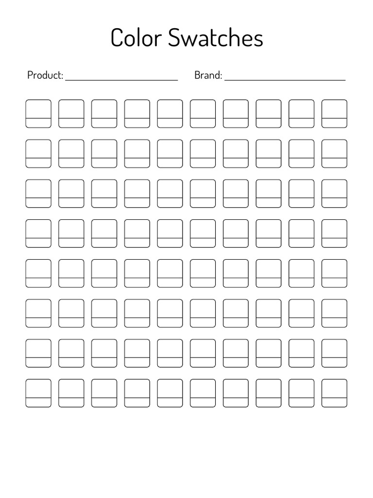 Color Swatch A4 | PDF