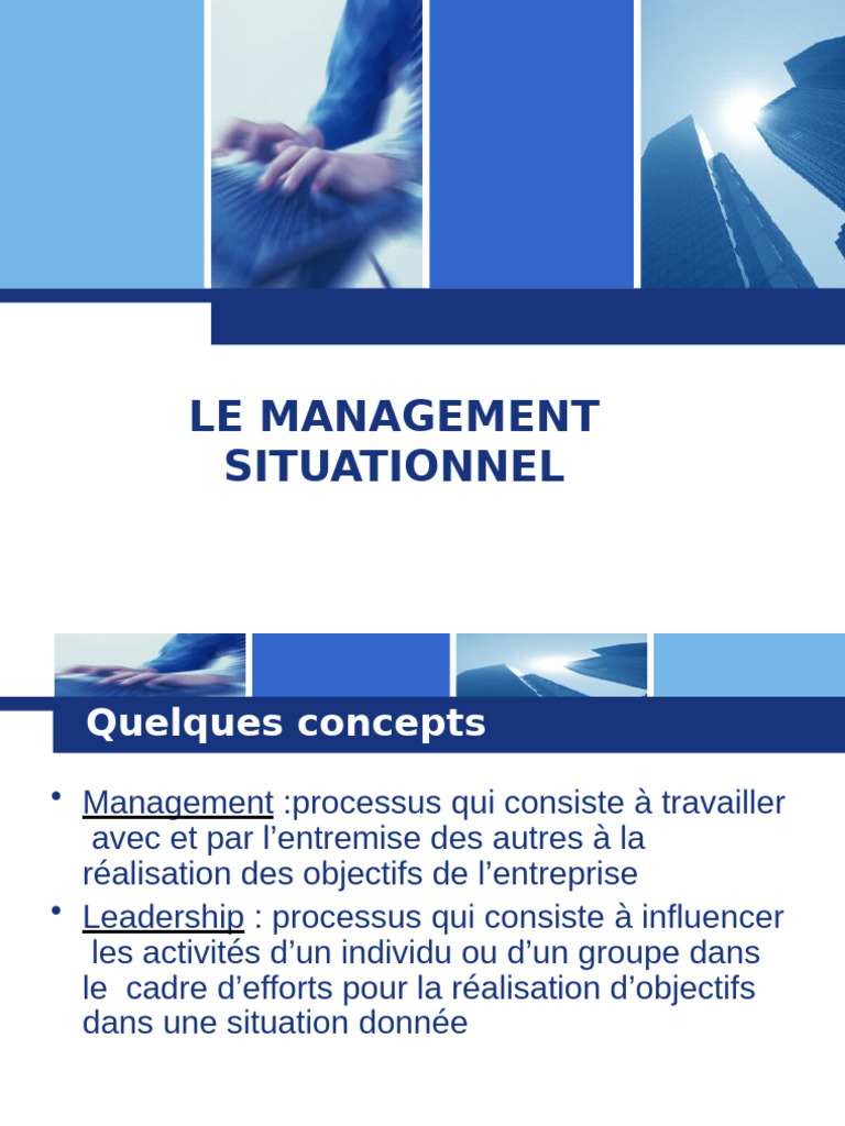 LE MANAGEMENT SITUATIONNEL | PDF | Direction | Psychologie