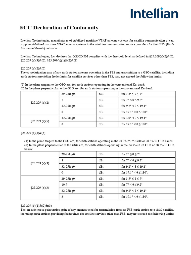 X130D PM FCC 25 209 Doc - 240116 | PDF | Very Small Aperture Terminal ...