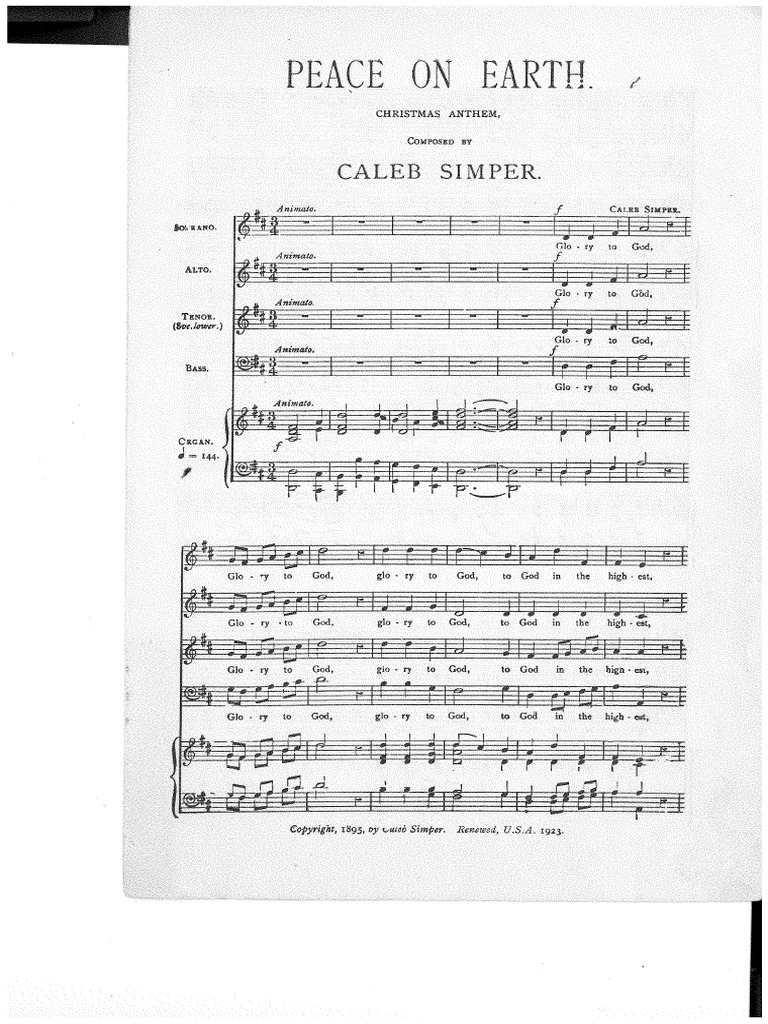 Peace On Earth - Caleb Simper | PDF