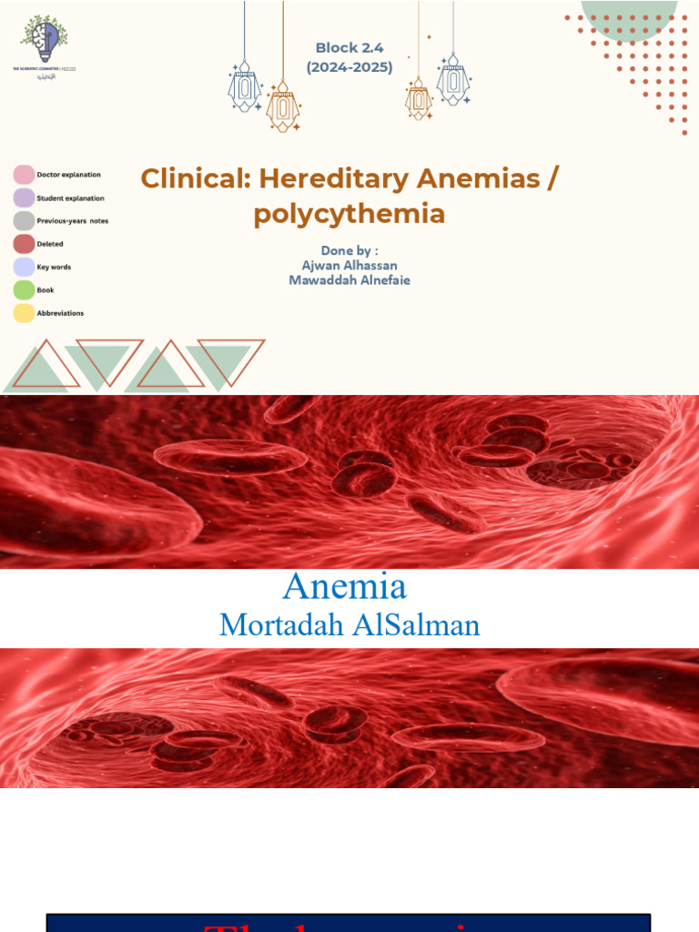 Clinical - Hereditary Anemias-Polycythemia | PDF | Anemia | Hemoglobin