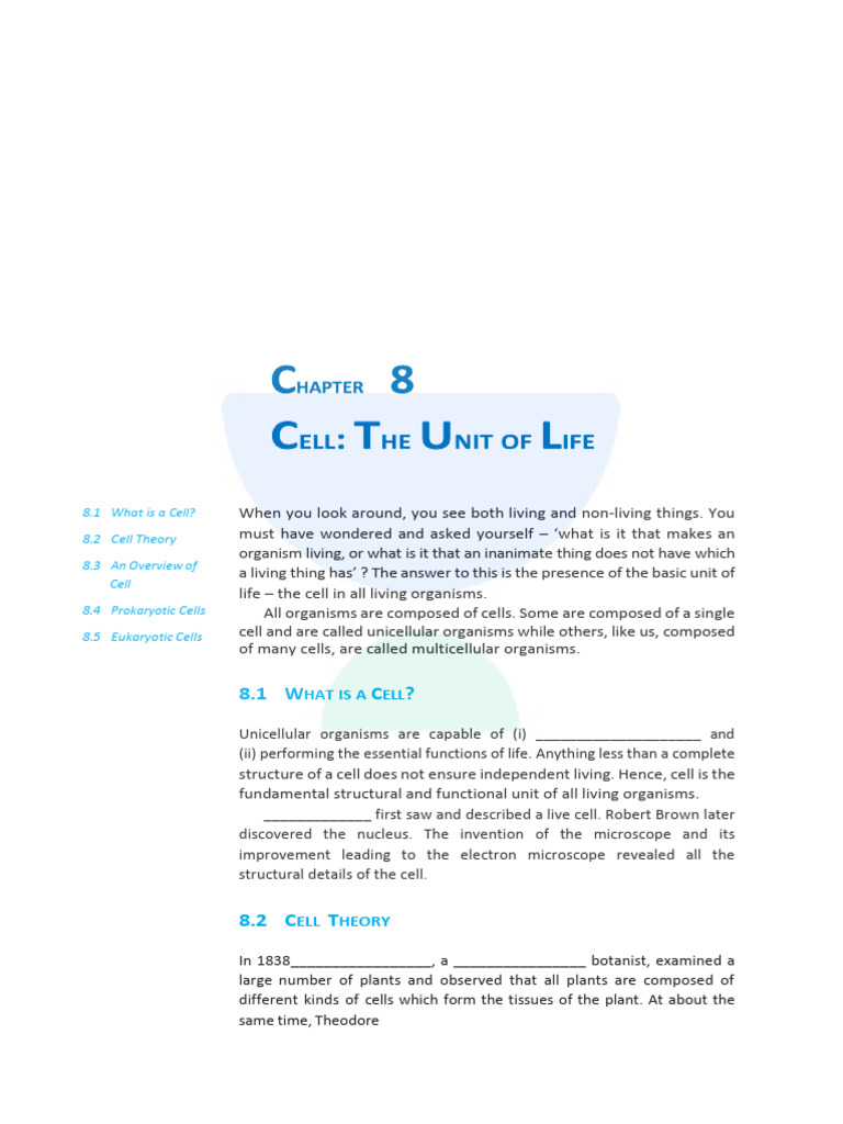 Cell NCERT Liner - 29-06-24 | PDF | Endoplasmic Reticulum | Cell (Biology)