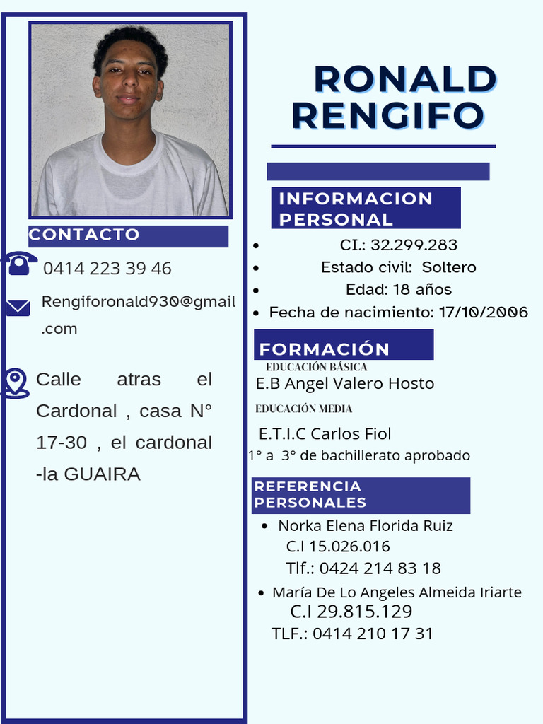 Currículum CV Diseñador Masculino Profesional Azul y Blanco - 20250215 ...