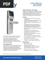 Onity ADVANCE Trillium RFID Data Sheet | PDF