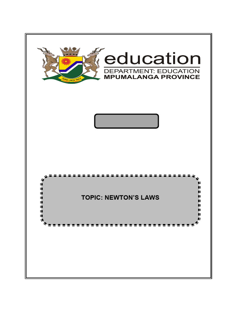 Tests Per Topic Memo 2020 (Newton, S Laws) PDF | PDF | Force | Weight