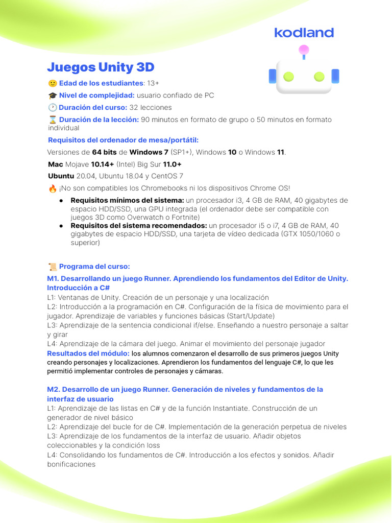 Unity 3D | PDF | Programación orientada a objetos | Unidad (motor de juego)