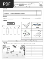 Contrôle SVT 1AC Semestre 2 avec Corr. | PDF