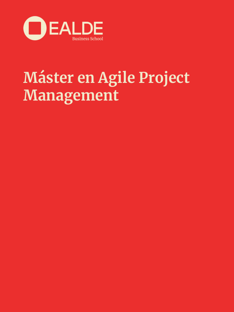 PDF - Máster en Agile Project Management | PDF | Gestión de proyectos | Enseñando