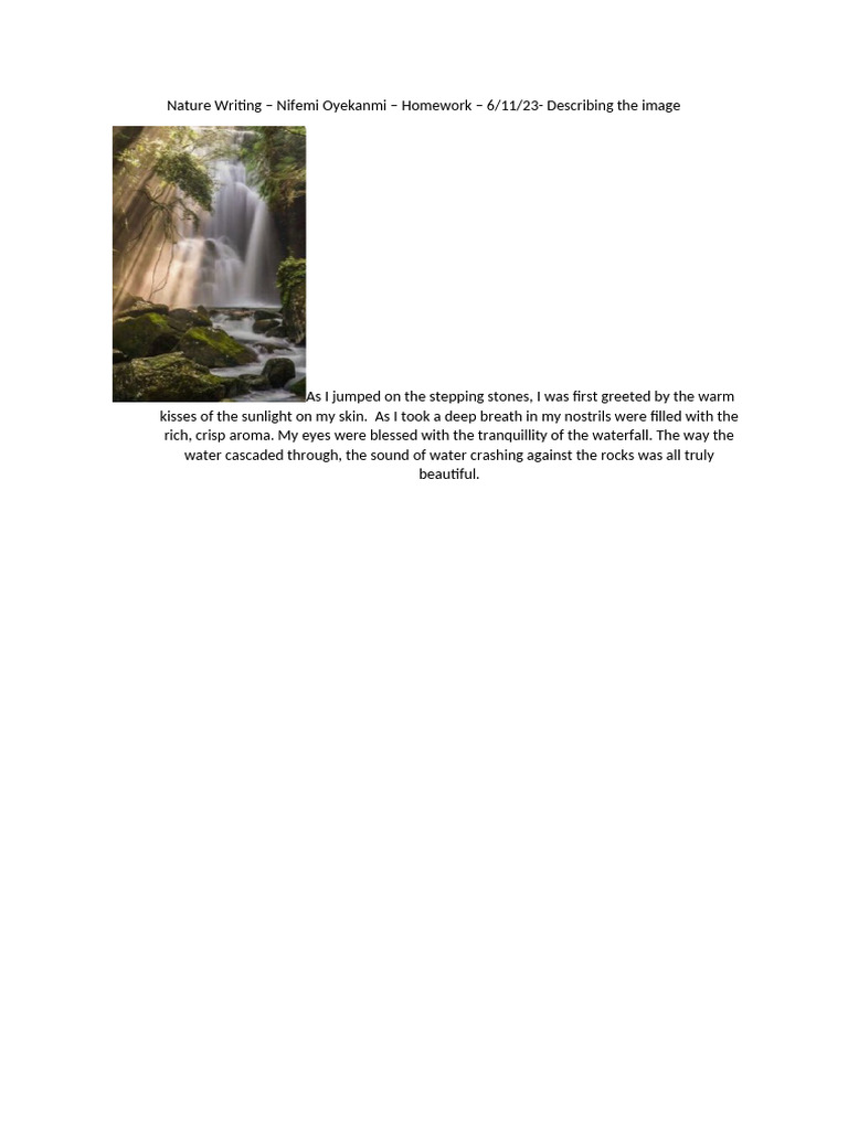 Nature Writing - Nifemi Oyekanmi | PDF