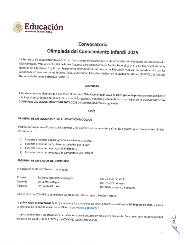 Convocatoria OCI 2025 Firmada | PDF