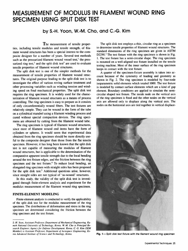 Experimental Techniques - 2008 - Yoon - MEASUREMENT OF MODULUS IN ...