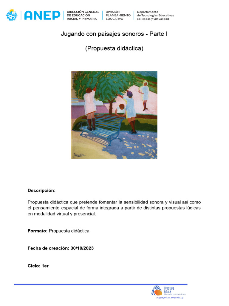 Paisajes Sonoros en el Aula | PDF | Imagen | Pensamiento