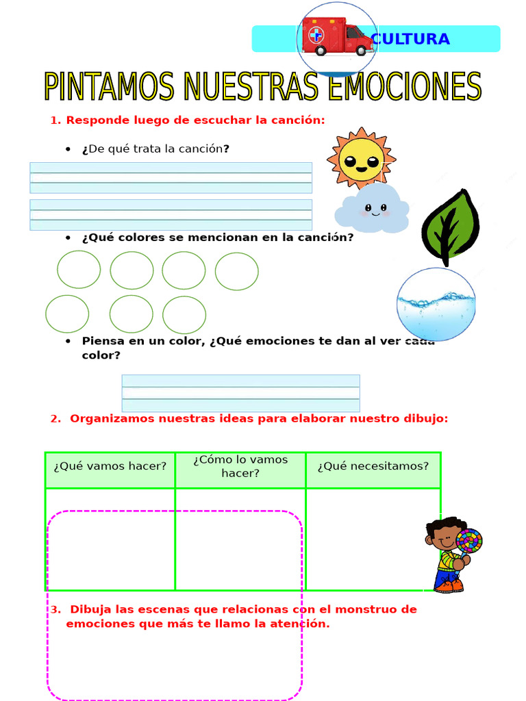 Ficha Arte-Pintamos Nuestras Emociones | PDF