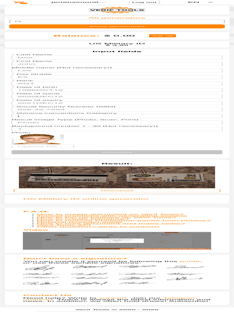 US Military ID - Verif Tools | PDF | Identity Document | Driver's License