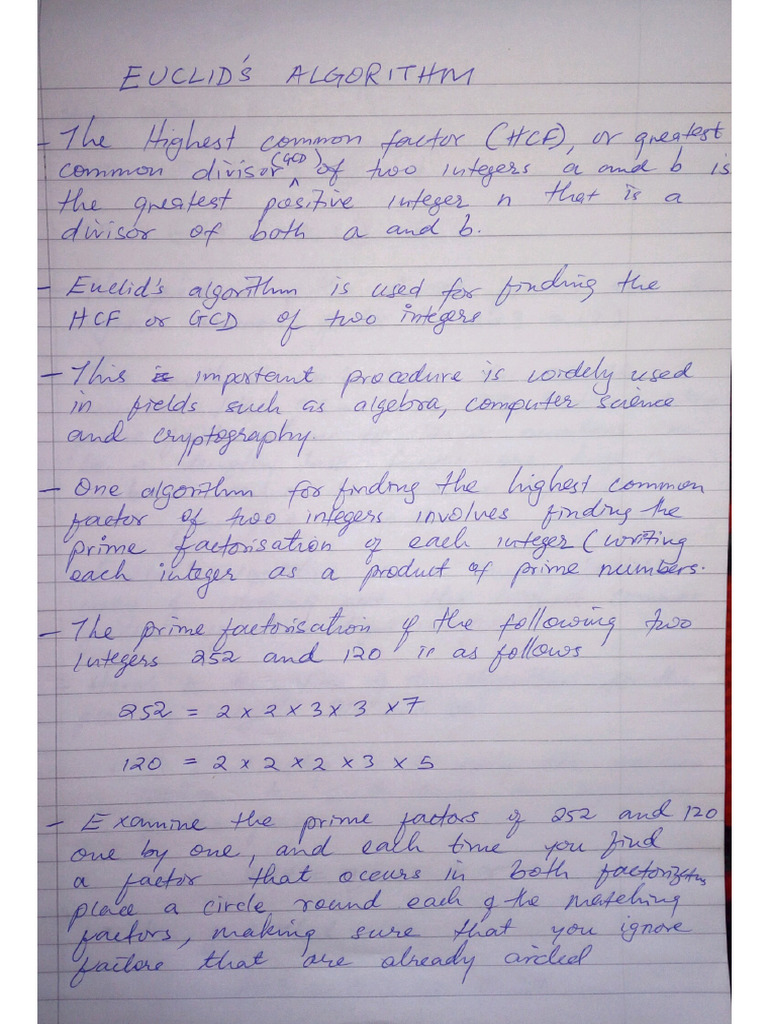 Euclids Algorithm | PDF