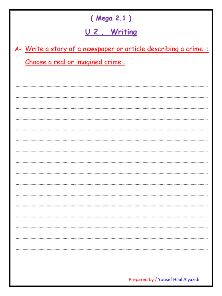 Mega 2.1 U 2 ( Writing ) | PDF