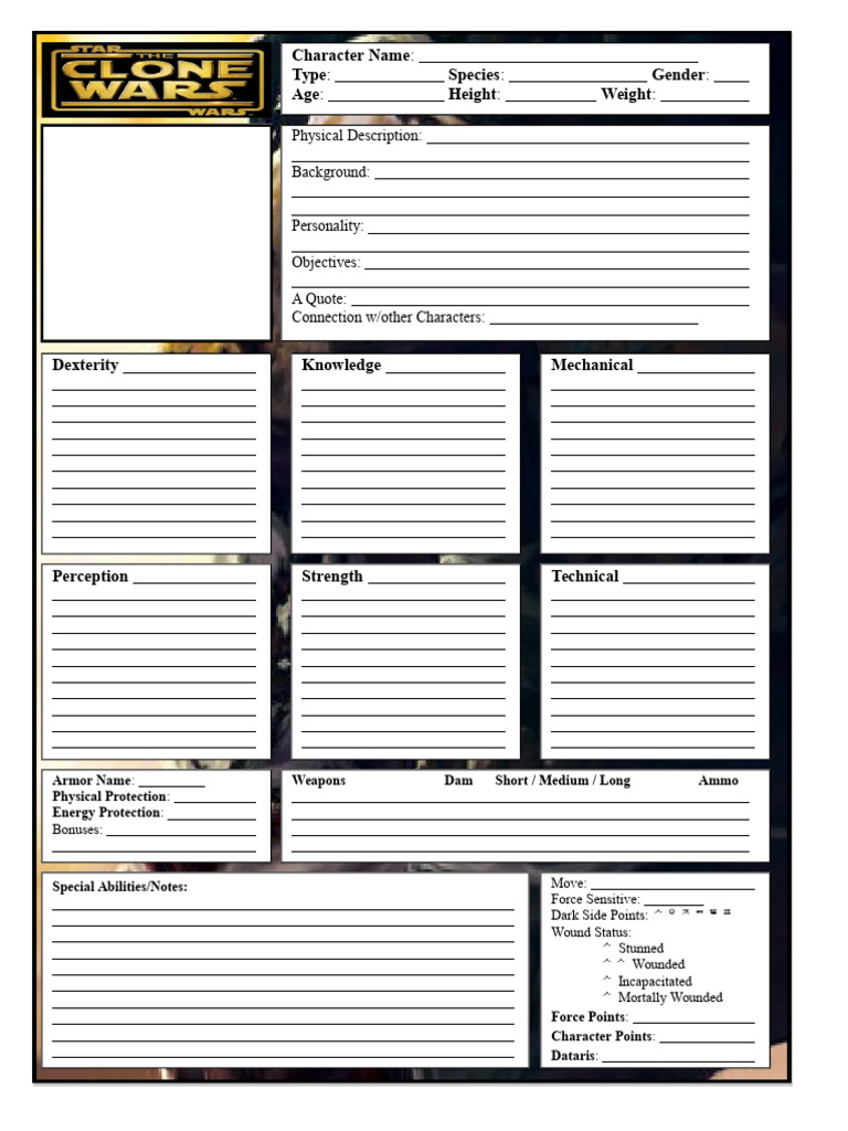 pdfcoffee.com_star-wars-d6-character-sheet-pdf-free | PDF