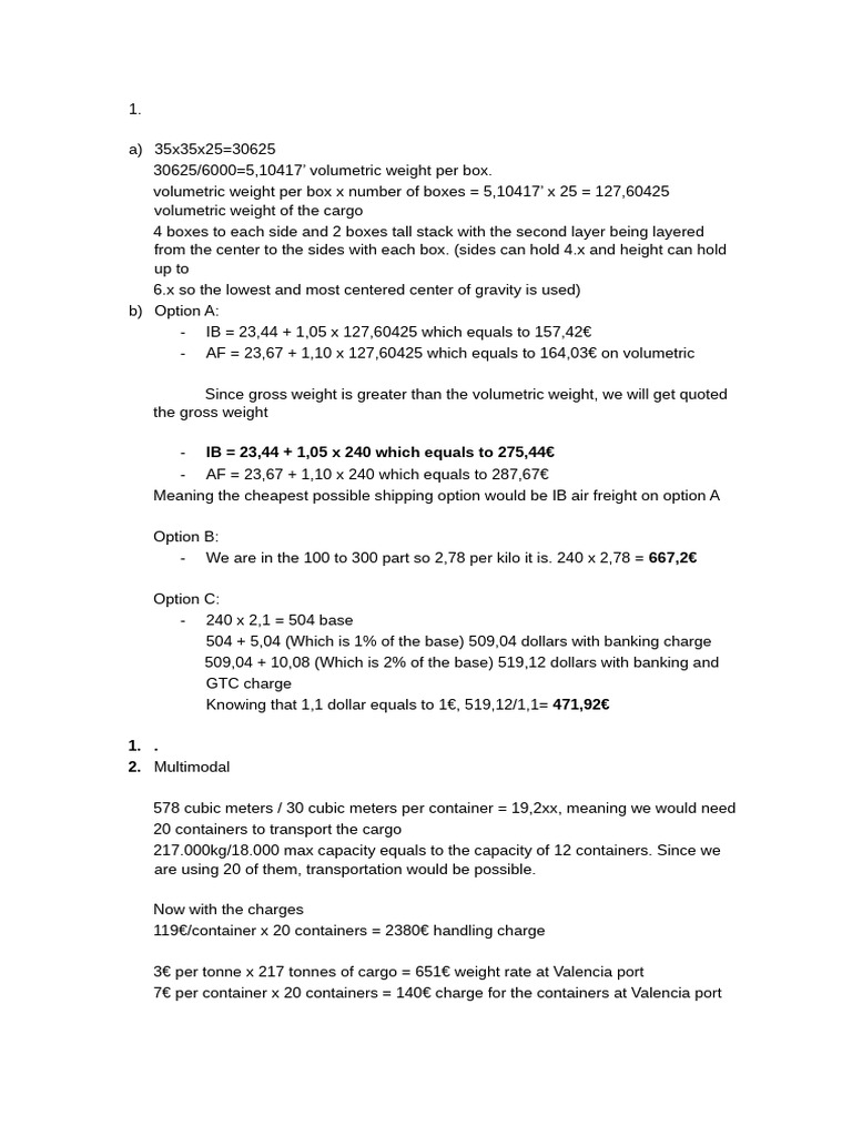 Air Transportation Exercises | PDF