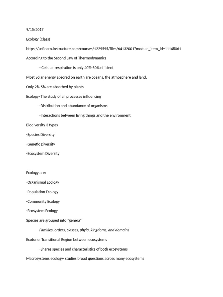 Chapter 4 Ecology | PDF