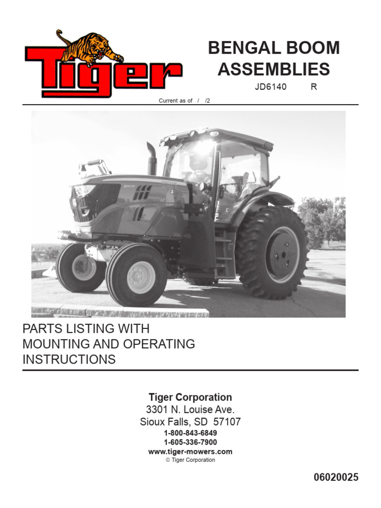 06020025-JD6140-M-R-Bengal | PDF | Mower | Tractor