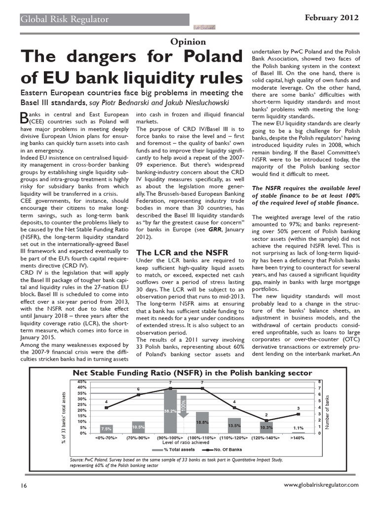 Article On Basel III in Poland in Global Risk Regulator February 2012 ...