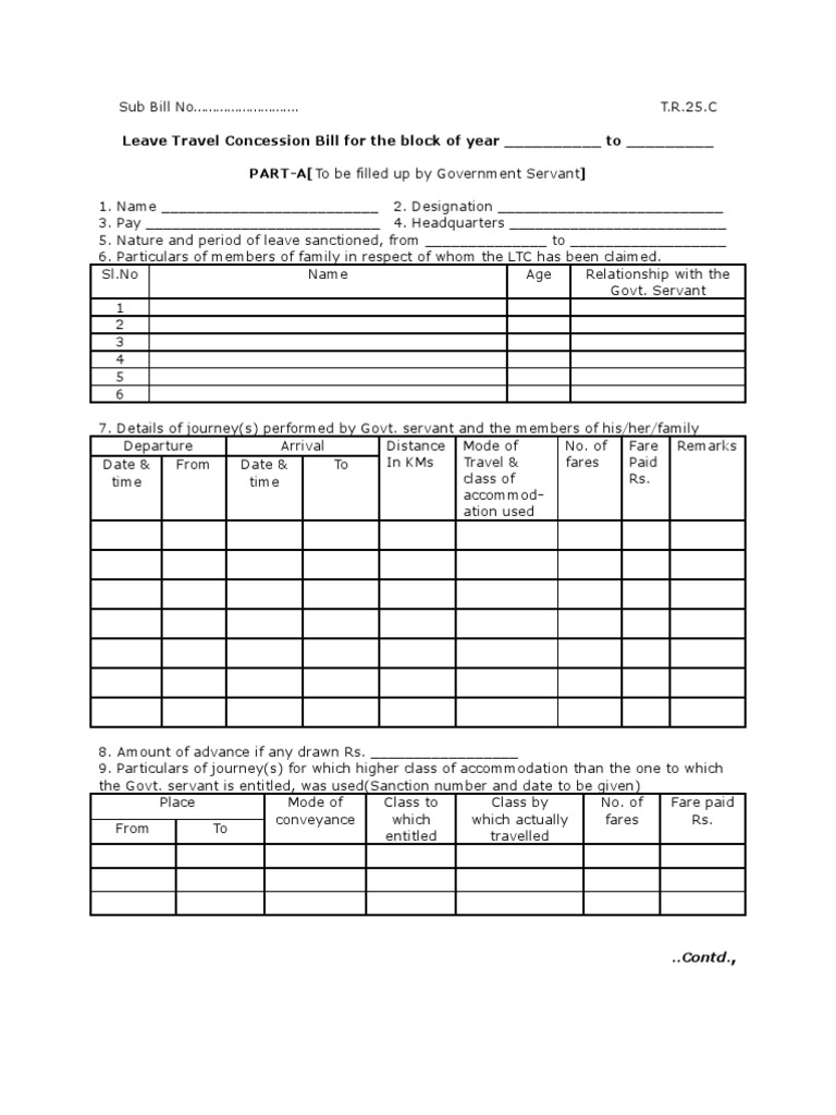 Application Form For Grant Of LTC Advance, 56% OFF