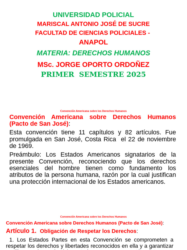 Convención Americana de Derechos Humanos | PDF | Derechos humanos ...