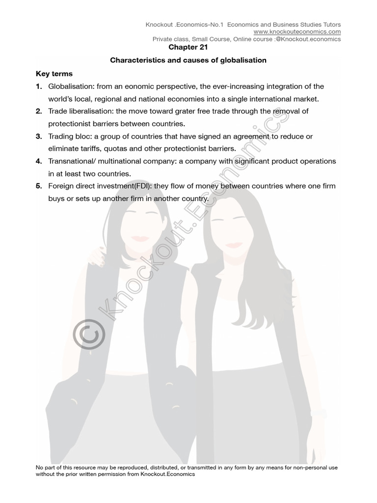 Characteristics and Cause of Globalisation | PDF | Multinational Corporation | Globalization