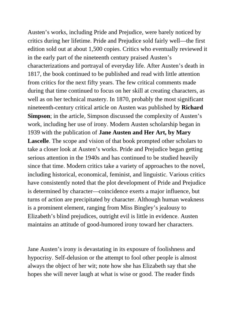 Characterization, Themes | PDF | Pride And Prejudice | Mr. Darcy