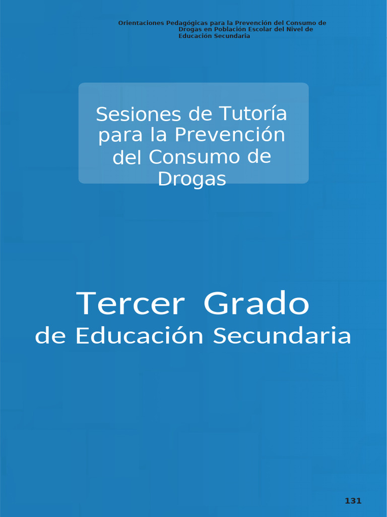 Prevención de Drogas en Secundaria: Tutorías | PDF | Cannabis (Droga) | Ira