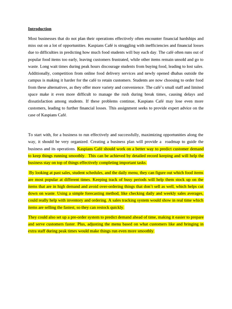 Assignment Introduction - Draft | PDF