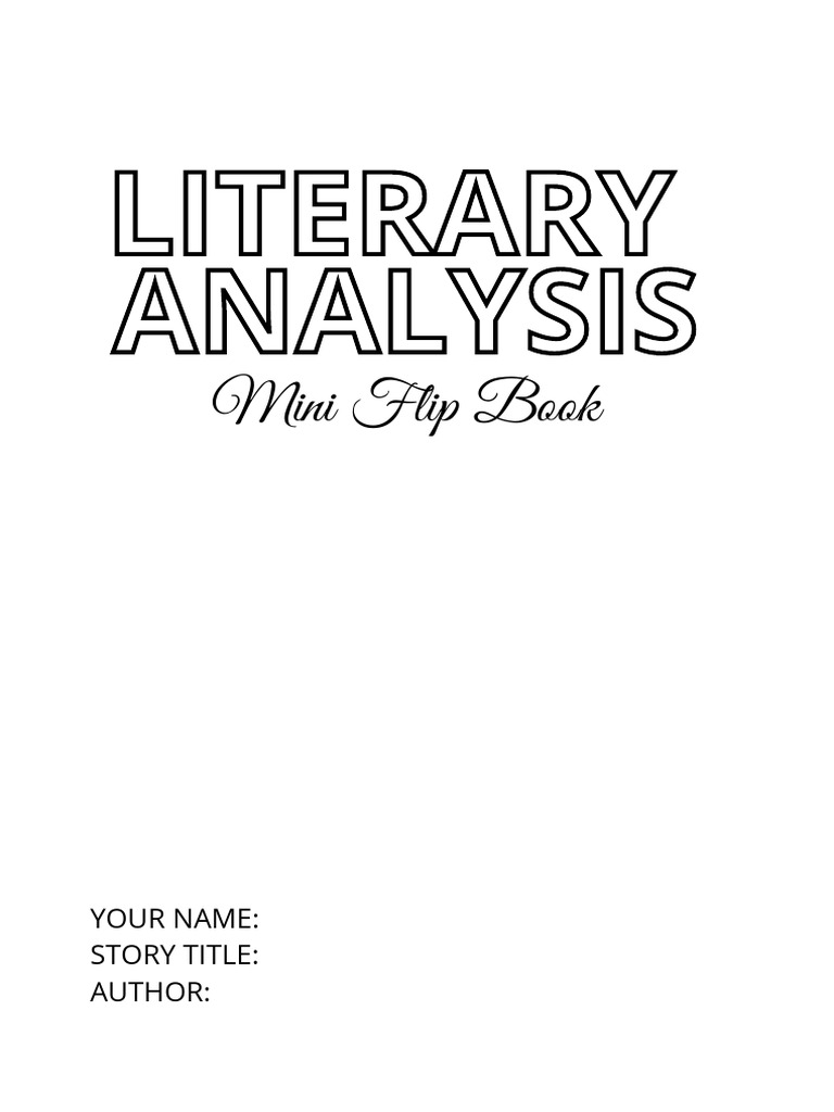 literary analysis flipbook | PDF